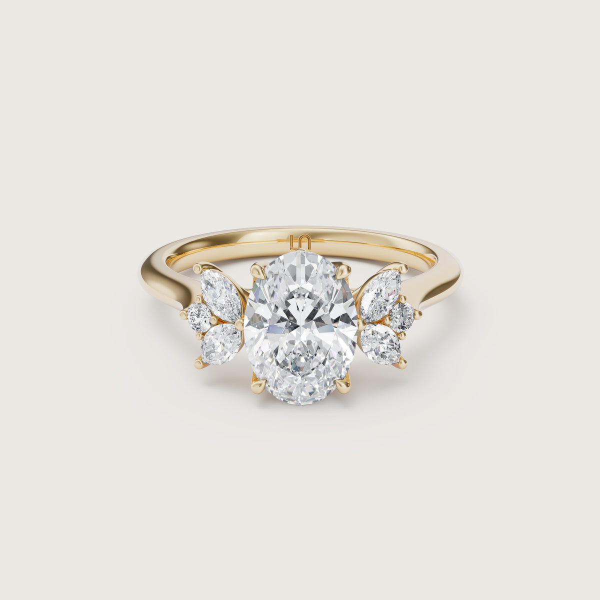 Agave Oval Side Stone Ring | Lindelli